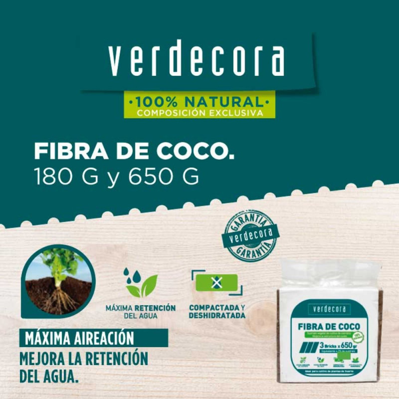 Comprar Fibra de coco verdecora 1 brick x 180gramos - Verdecora